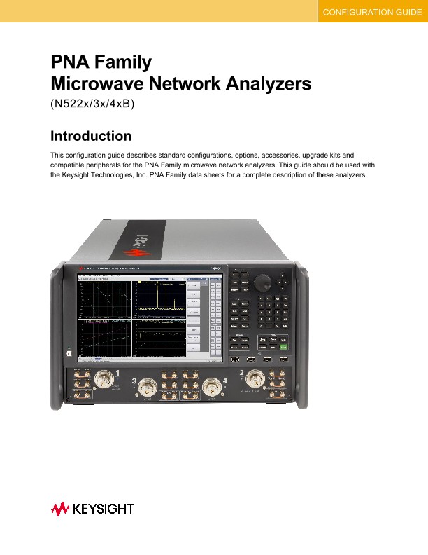 PNA Family Microwave Network Analyzers (N522x/3x/4xB) PDF Asset Page | Keysight
